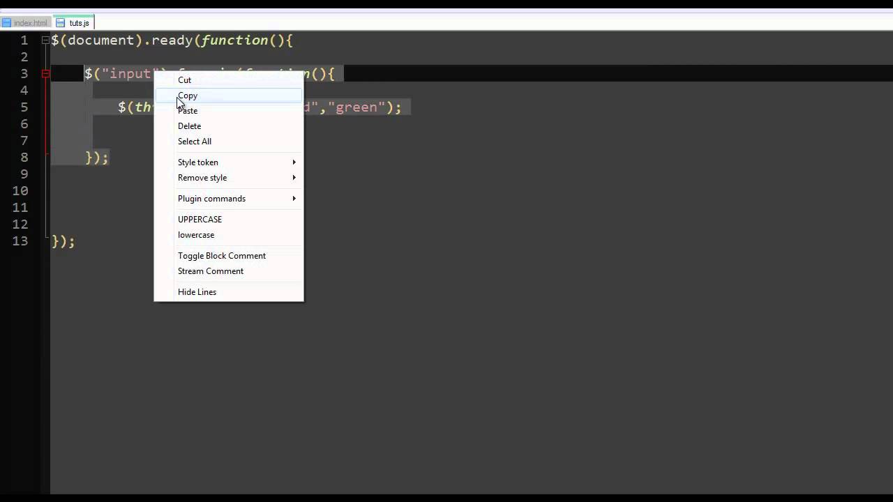 jQuery Tutorial- 27 focusIn(), focusOut() ,hover()