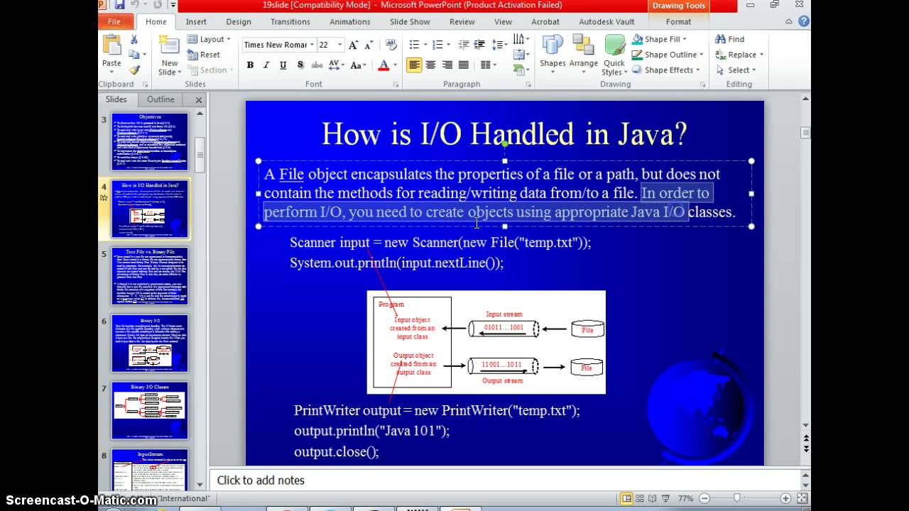 UNIT8 Create Binary file in JAVA