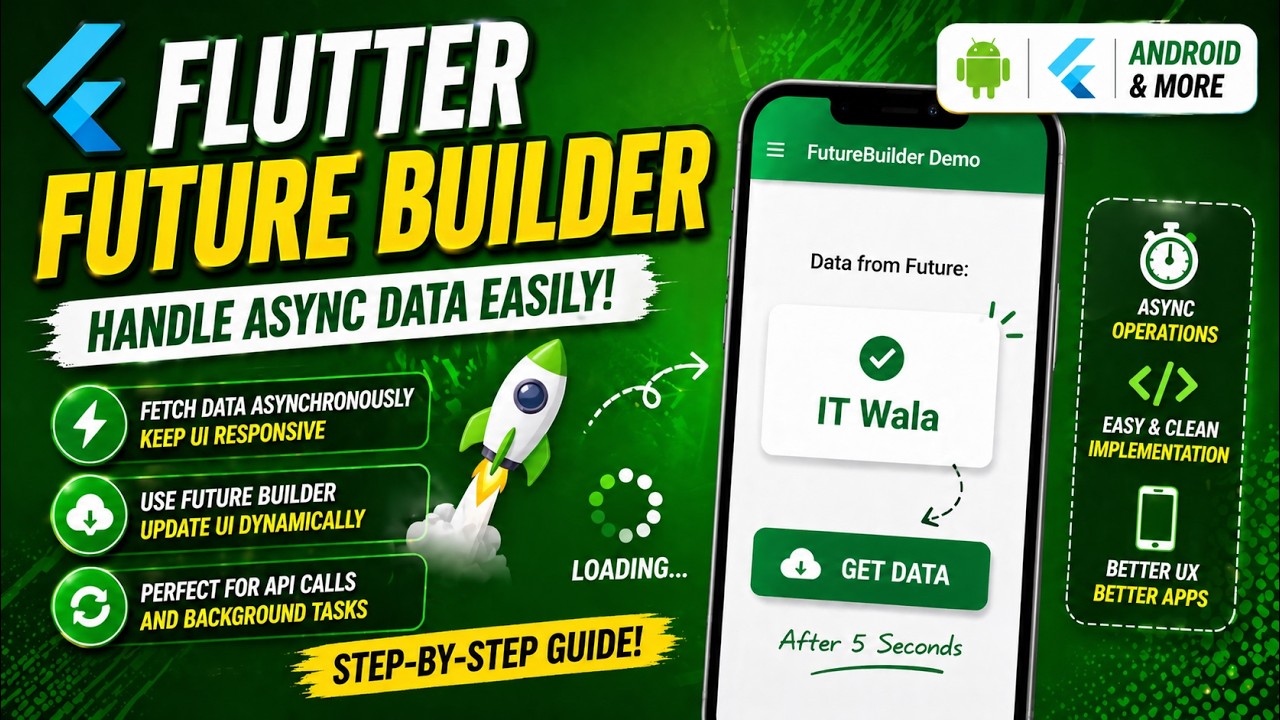 Mastering FutureBuilder for Asynchronous Tasks in Flutter Android | Flutter Tutorial || IT WALA
