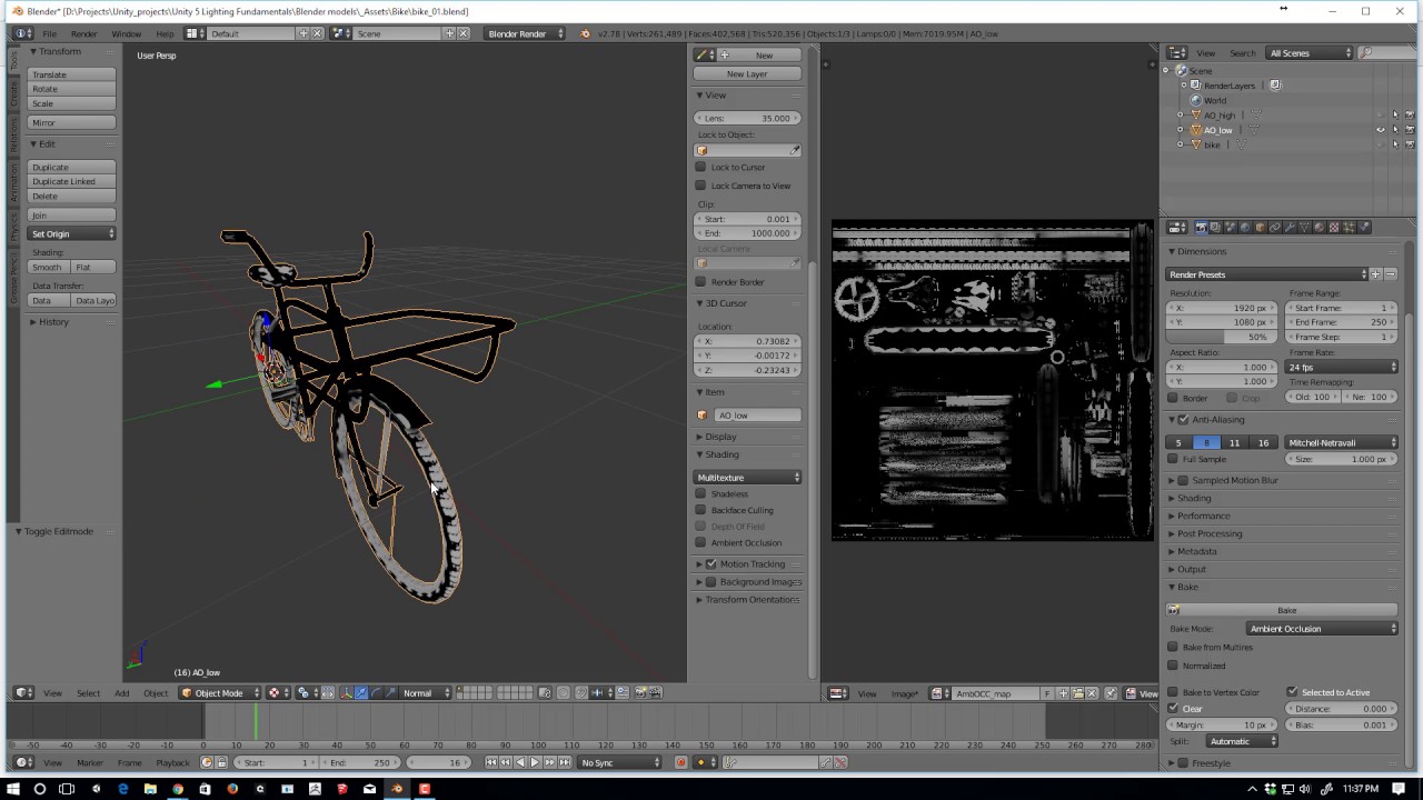 Blender Ambient occlusion bake errors [Help]