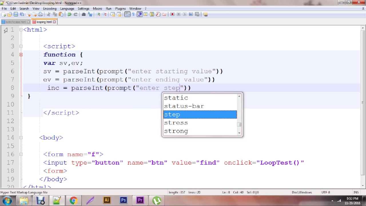 JavaScript: Loops | Tutorial Video | Learn Easy