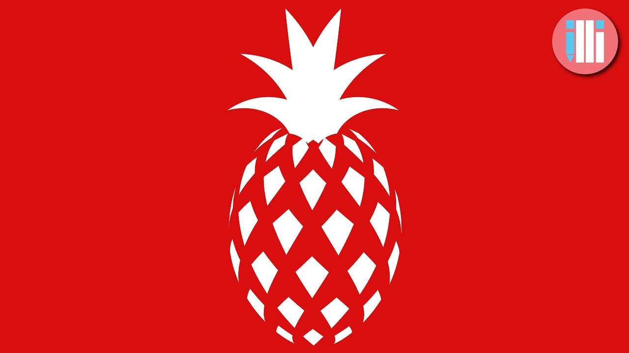 How to Draw A Classy Pineapple - Adobe Illustrator Tutorial