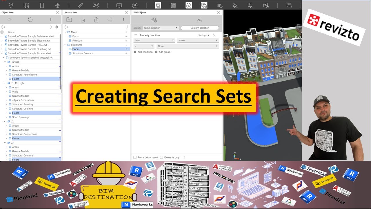 Revizto Tutorials | Best Way to Create Search Sets | Organize & Manage Model Elements Efficiently!