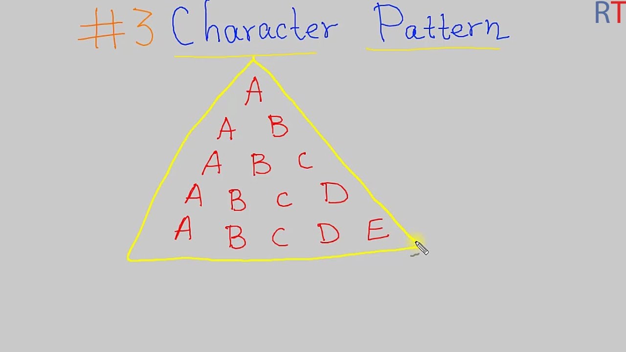 #3 Character Pattern in Java | Java Pattern Printing