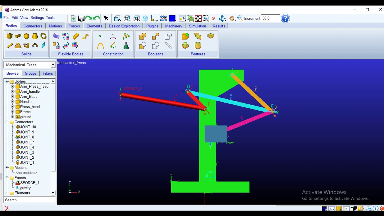 MSC Adams Tutorial on Mechanical Press | Multi Body Dynamics