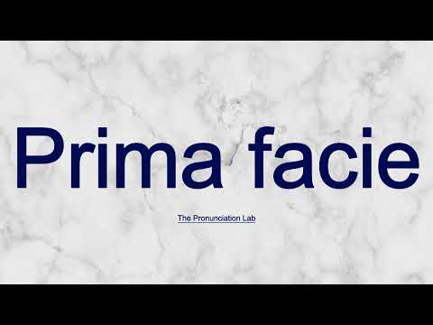 Prima Facie Pronunciation: How to Say Prima Facie | How to Pronounce Prima Facie? #pronunciation