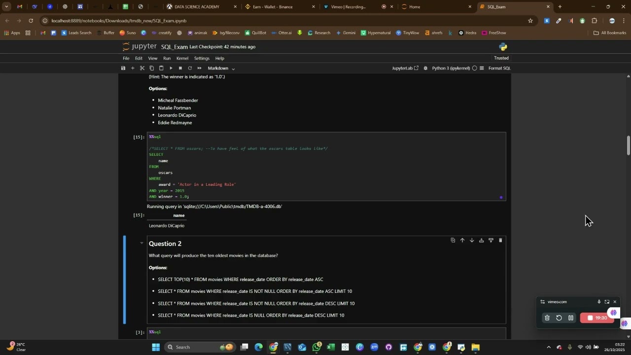 SQL EXAM - TMDB.db (Question 1-5)