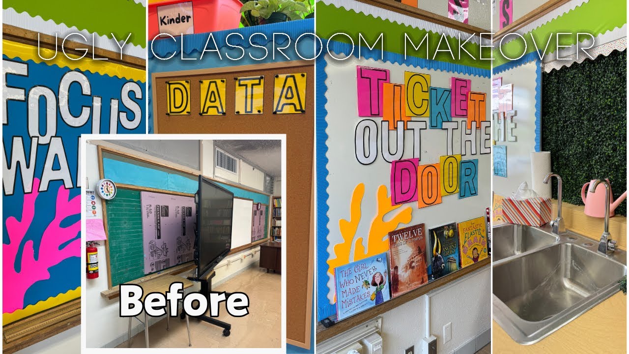 UGLY & OLD! Extreme CLASSROOM Makeover | How I Transformed My Classroom 2024 | Teacher Weekly Vlog