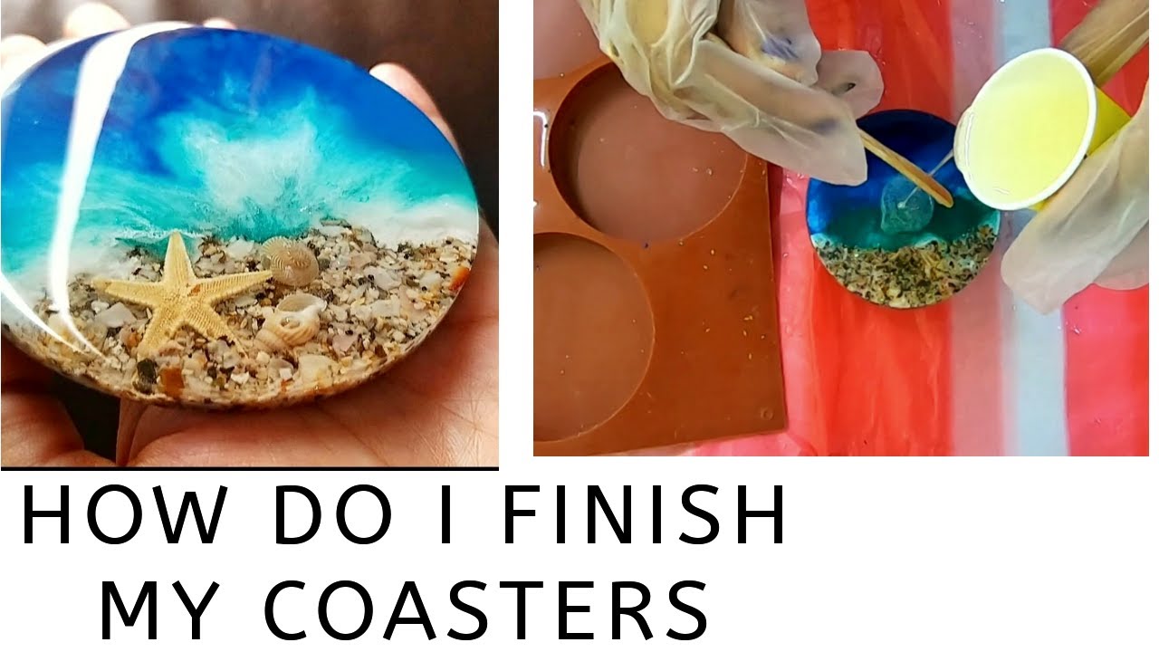 Step by Step procedure on finishing my Coasters for Beginners | Requested video |  Resin art