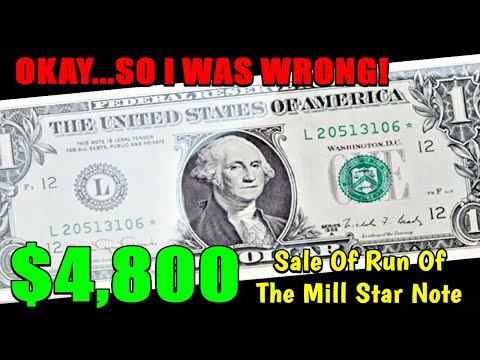 ⚡3,200,000 PRINTED! Common Dollar Bill $4,800 Sale Crushes The Market
