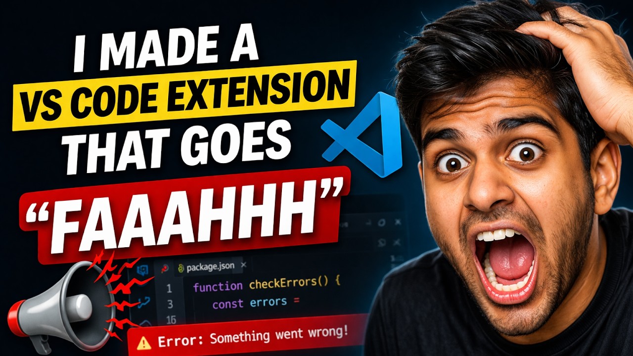 This VSCode extension screams if your code has an error