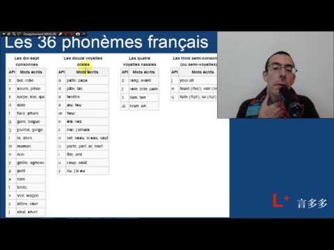 The international phonic alphabet: 36 french sounds