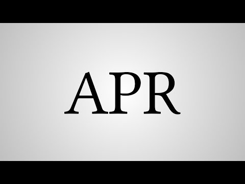 What Does "APR" Stand For?