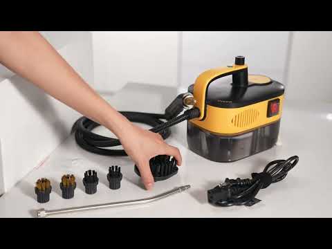 Steam Cleaner, Fast Heating, 1.2L Tank, 6-Level Adjustable Pressurized Portable Steamer for Cleaning