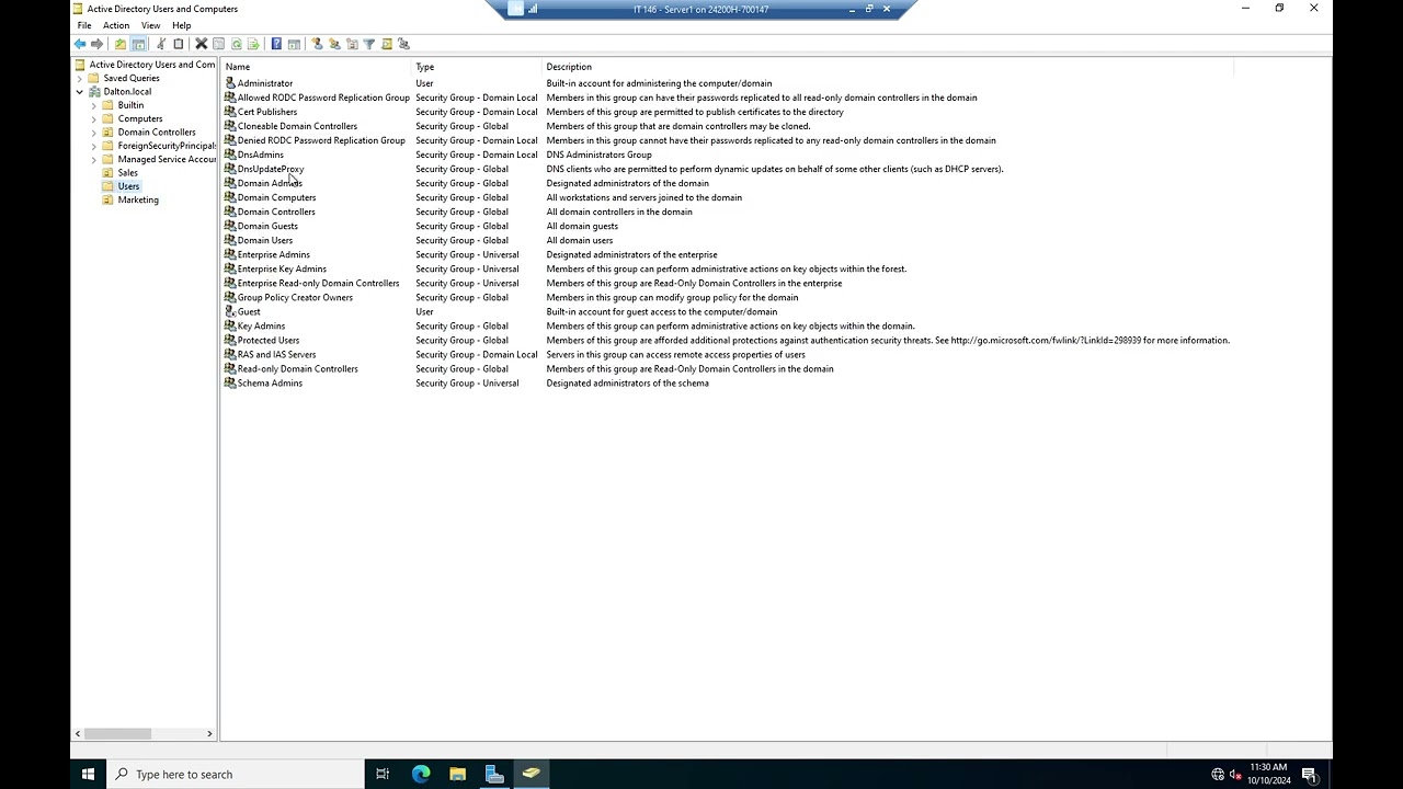 Working with Active Directory organizational units