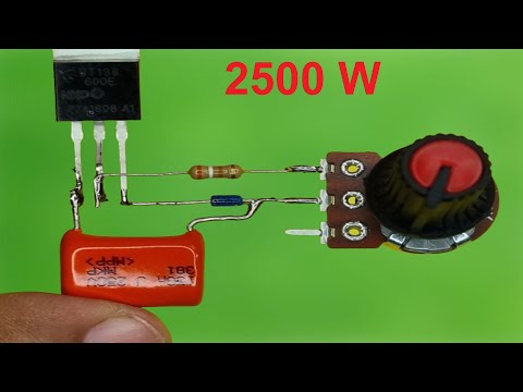 Very Easy Motor and Ac Light Dimmer Circuit ✔✔ - With Only 5 Parts