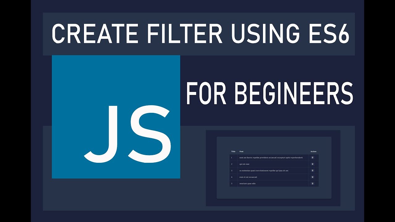 Build a Search Bar & Filter Table using JavaScript