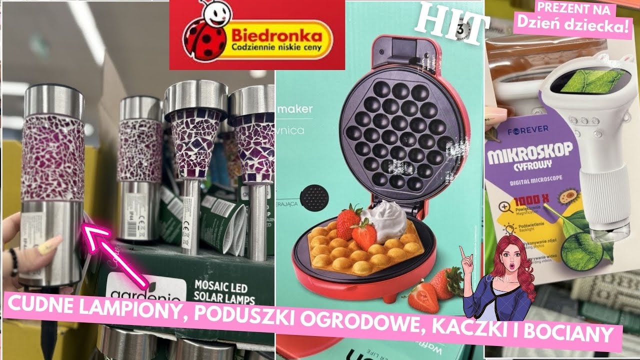 BIEDRONKA 🌸 NEW ARRIVALS beautiful garden LANTERNS PILLOWS 🌸 cheap tables, BUBBLE waffle maker hi...