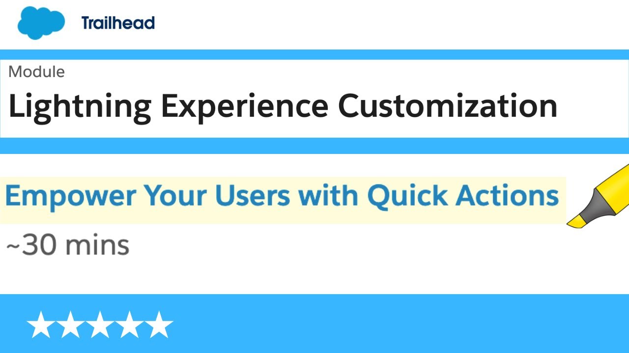Empower Your Users with Quick Actions | Lightning Experience Customization | Salesforce Quiz