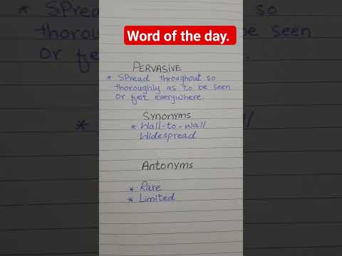 #pervasive #spoken #word #vocabulary #synonyms #antonyms #learnenglish