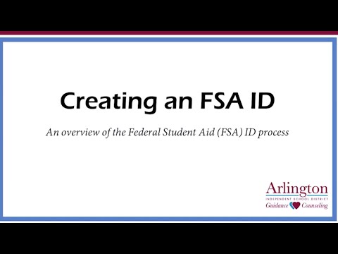 Creating an FSA ID