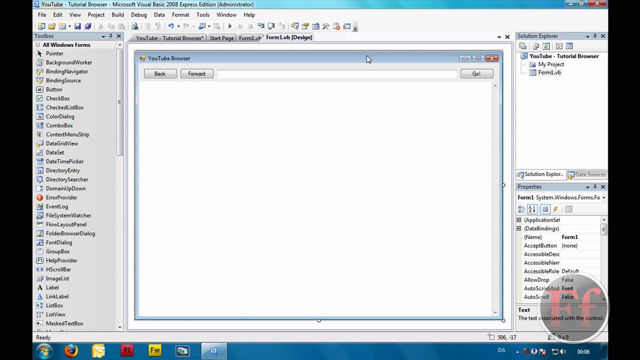 Making A Simple Web Browser In Visual Basic