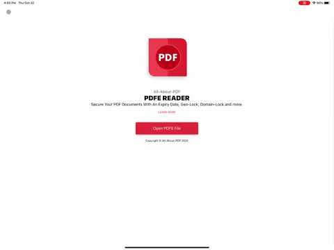 Reading DRM Protected PDF files (PDFe) with the Reader for iOS and iPadOS