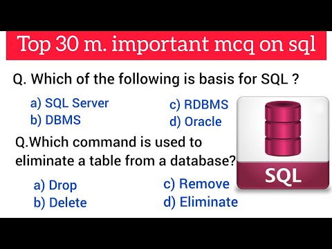 SQL MCQ questions and answers | SQL MCQs for all competitive exams