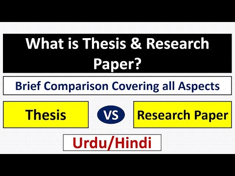 What is Thesis and Research Paper? Thesis vs Research Paper