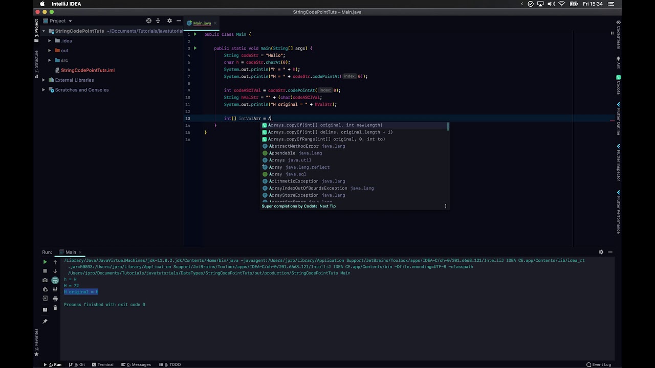 String Codepoints in Java