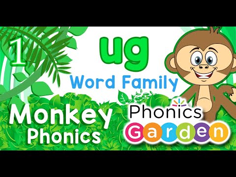 UG WORD FAMILY | MONKEY PHONICS | Playlist | Phonics Garden