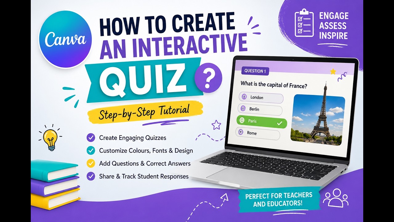 How to Create an Interactive Quiz on Canva | Step-by-Step Tutorial for Teachers