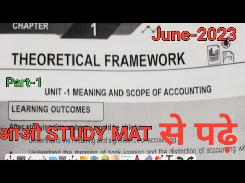 Meaning and scope of accounting | CA Foundation june 2023 | Part-1 | Direct from STUDY MAT |
