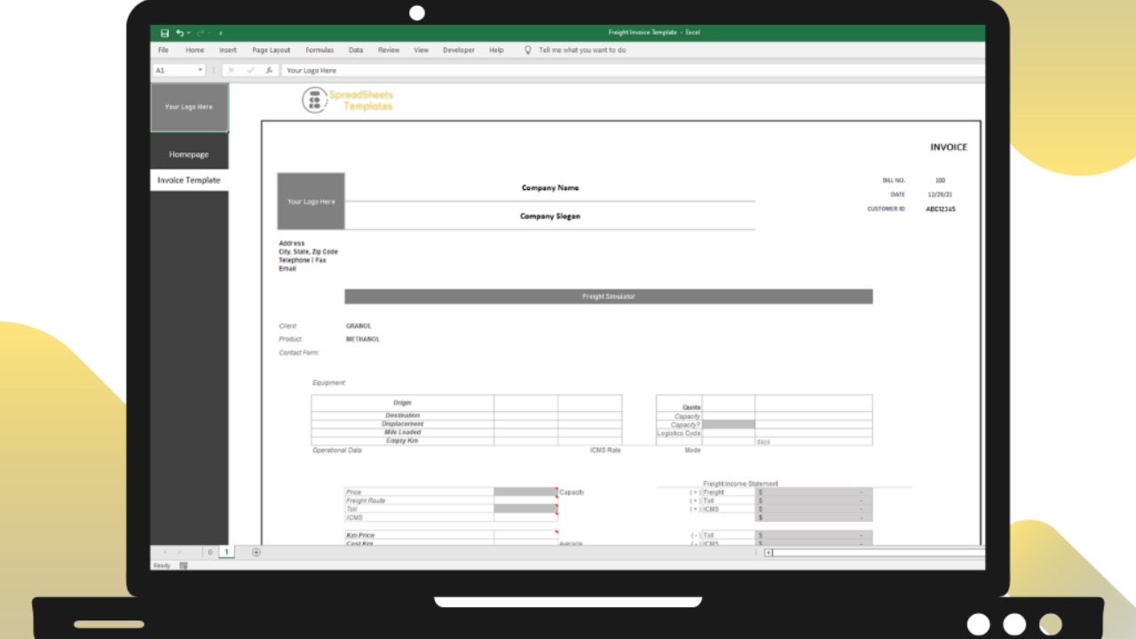 Freight Invoice Template