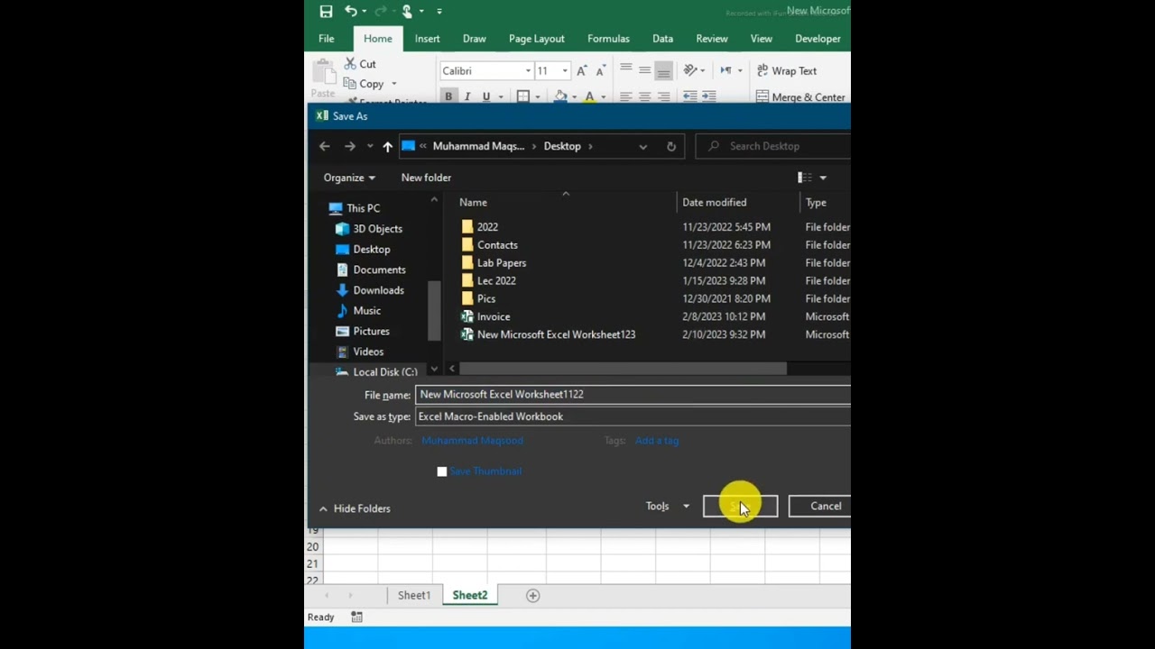 Save Macro Enabled workbook as xlsx | Macro Enabled Excel file ko save krain
