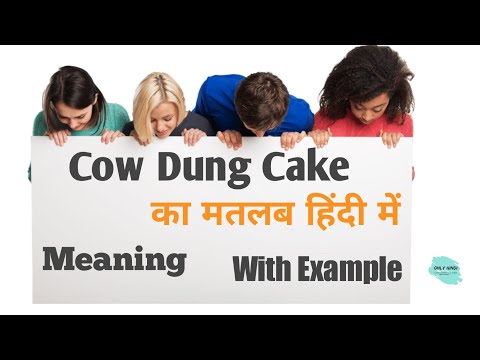 Cow Dung Cake meaning in hindi | Cow Dung Cake Kya Matlab hota hai | Daily use English words