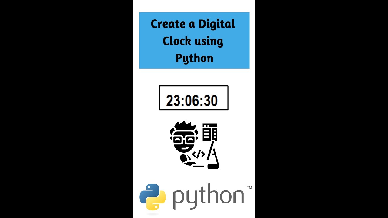 How to create a Digital clock using Python and its turtle library?🐍Let's try it! #shorts