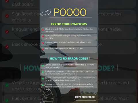 P0000 ERROR CODE - HOW TO FIX ERROR?