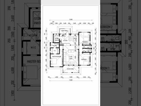 OPEN LAYOUT 3 BEDROOM BUNGALOW #plan #housedesigns #houseplans
