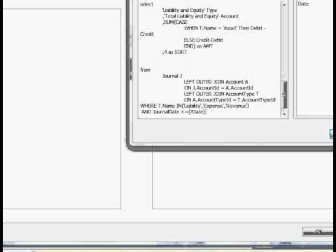 Balance Sheet - Crystal Reports - Total Liabilities and Equity