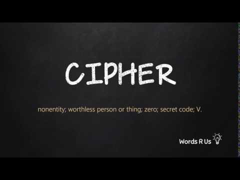How to Pronounce CIPHER in American English