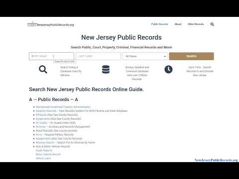 New Jersey Public Records (Search Criminal, Court, And Others Online).