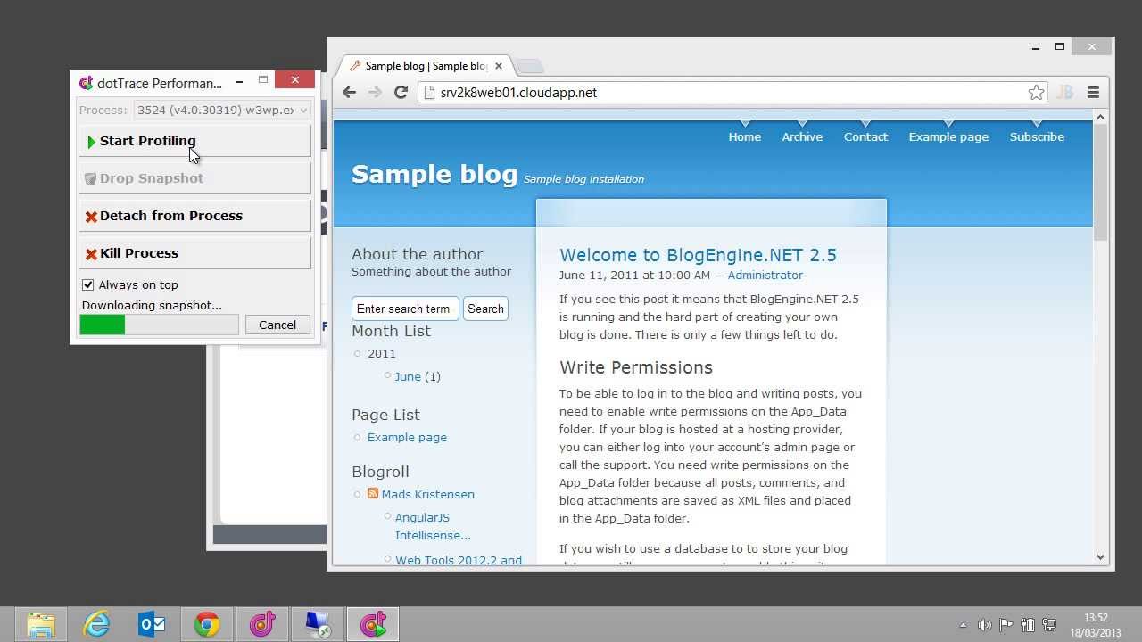 Remote Profiling using dotTrace