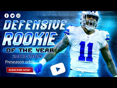 NFL Defensive Rookie of the Year 2013-2022 & their preseason odds to win.