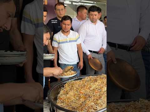 Wedding Big Pilaf in Tashkent #food #pilaf #recipe #streetfood