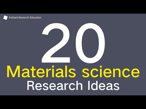 20 Materials Science Research Topics for 2024