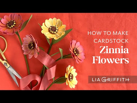 How to Make Cardstock Zinnia Flowers