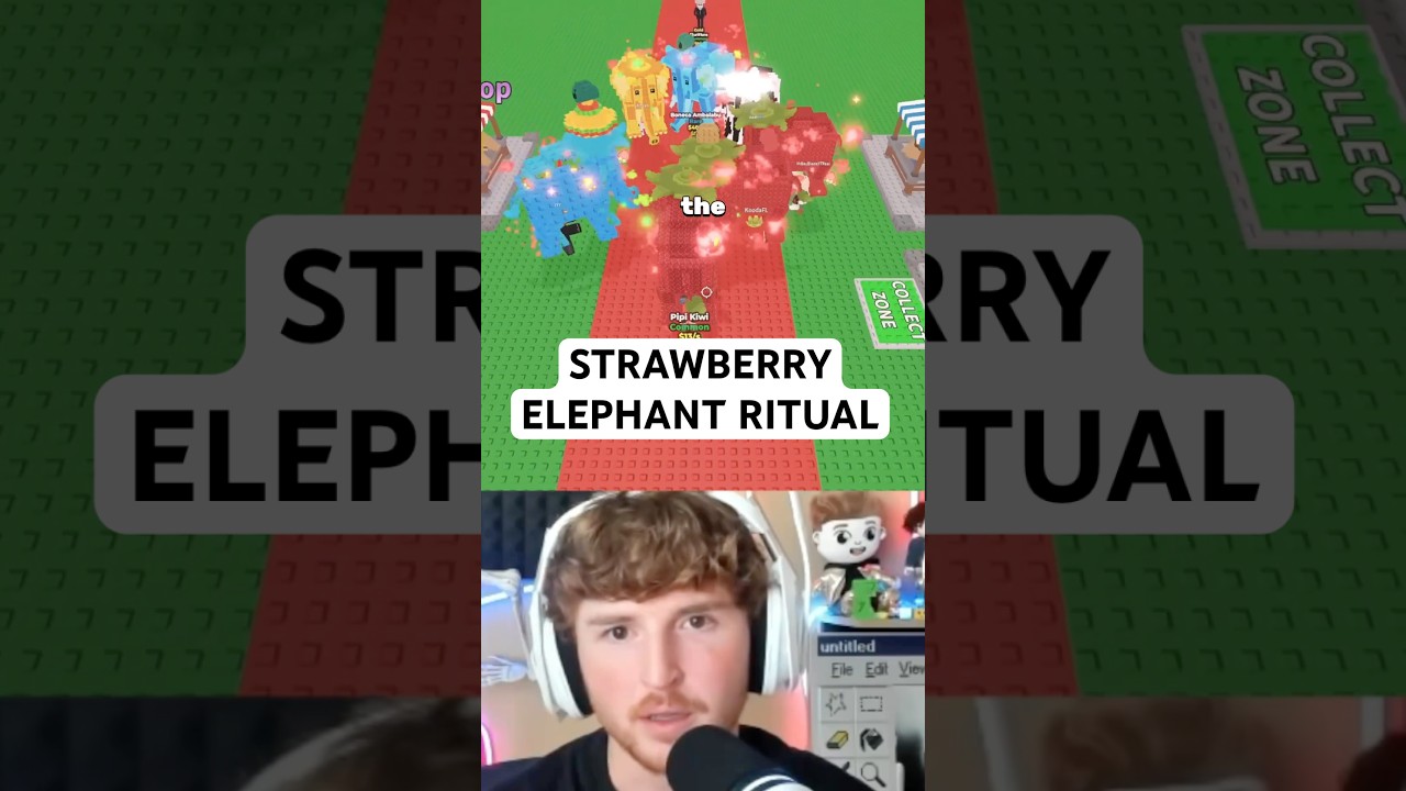 Doing the Strawberry Elephant Ritual..