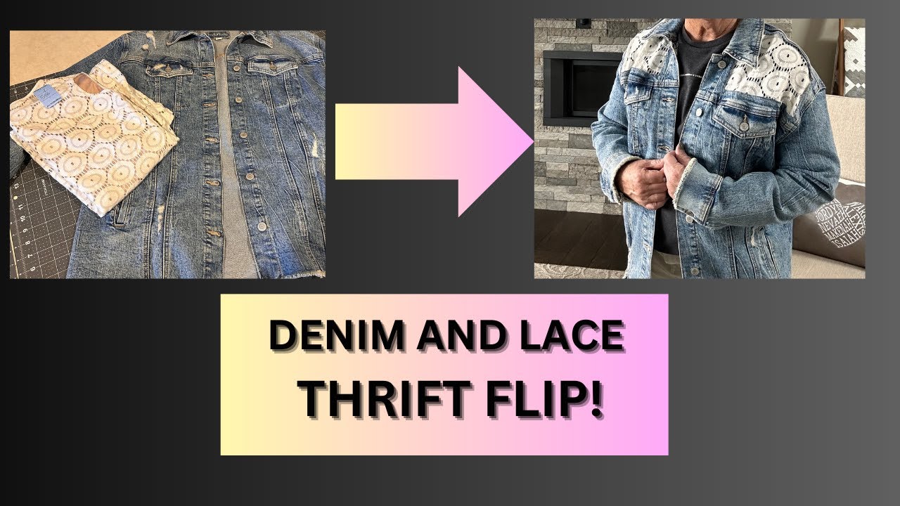 Denim and Lace Thrift Flip Jacket!