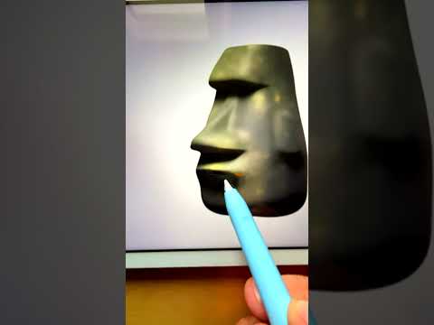 🗿🚶♂️ Moai Emoji #creative #emoji #procreate
